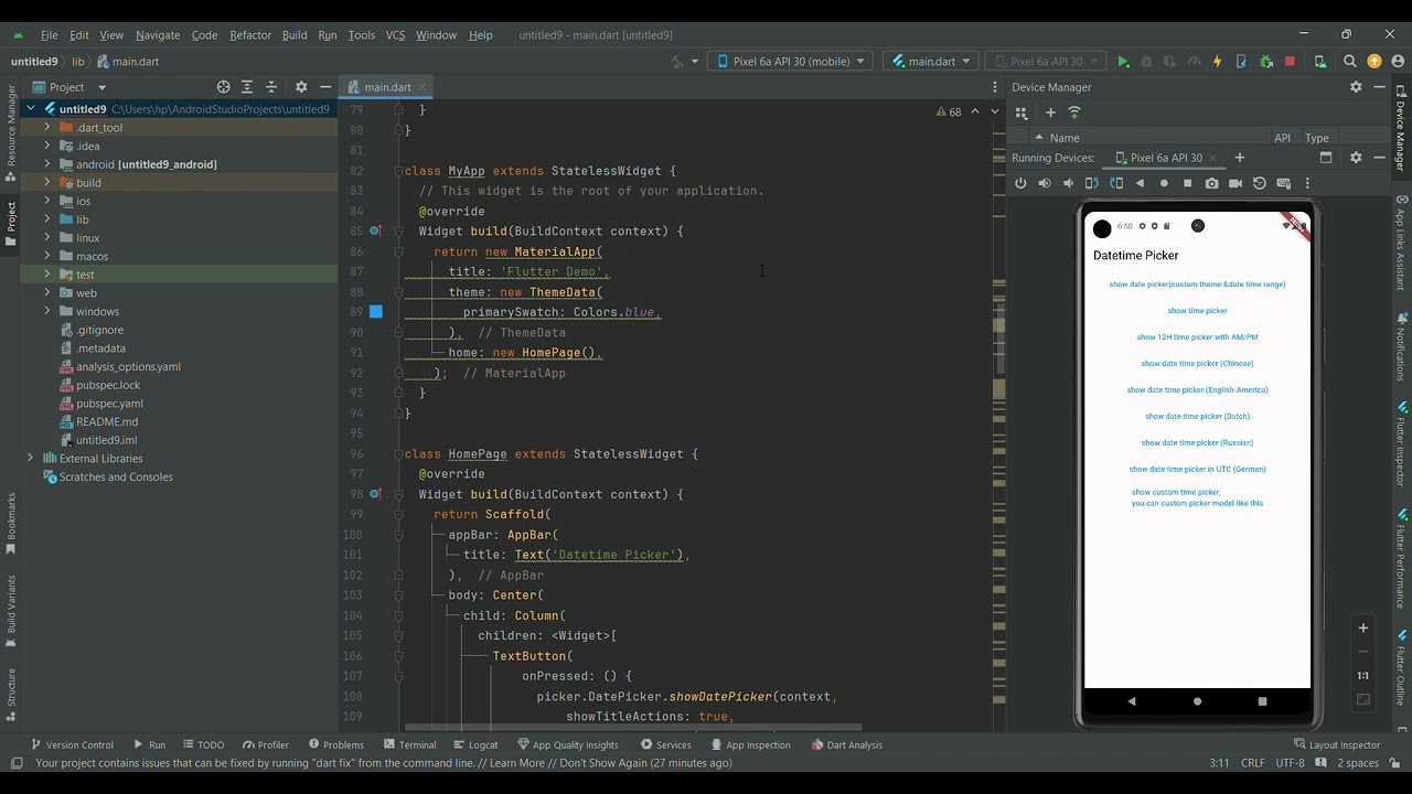 flutter datetime picker plus example   Flutter package