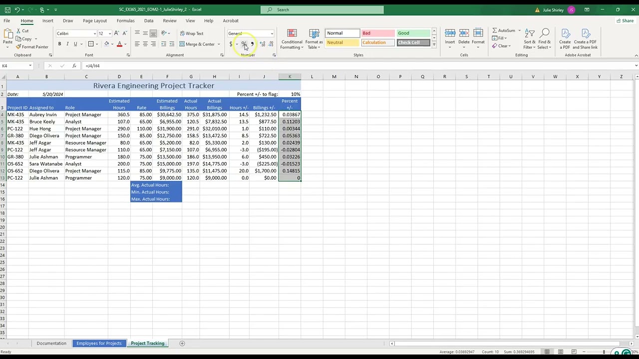 Excel Module 02 Rivera Engineering