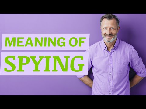 Spying | Meaning of spying 📖 📖 📖 📖 📖 📖