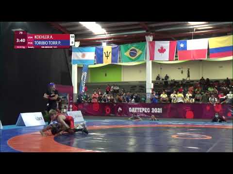 Round 3 FS - 51 kg: A. KOEHLER (USA) v. P. TORIBIO TORR (PER)