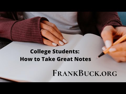 College Students How to Take Great Notes