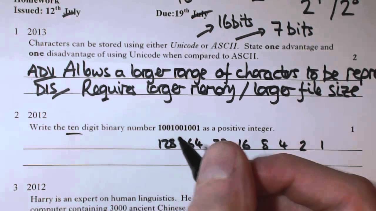 HW 1 - Data Representation Integers & Characters