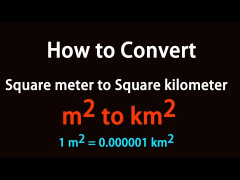 How to Convert Square meter to Square kilometer?