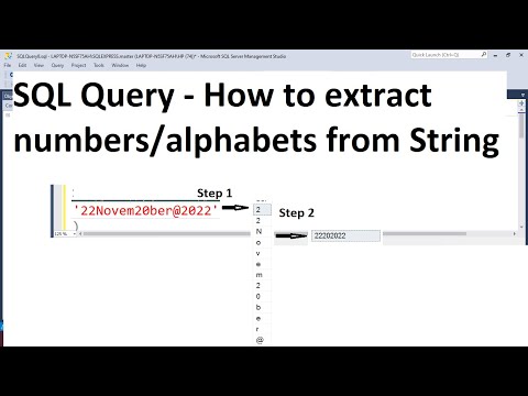 SQL Query | How to extract numbers from String | Split word into characters | Two methods