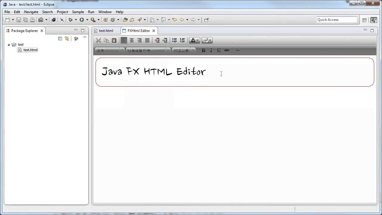 Java FX HTML Editor in Eclipse!