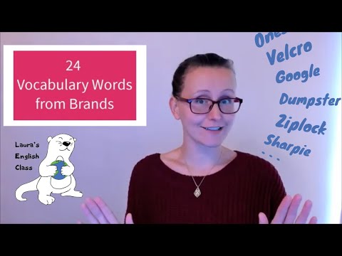 Brand Name Vocabulary - 24 Words in US English that come from products and brands