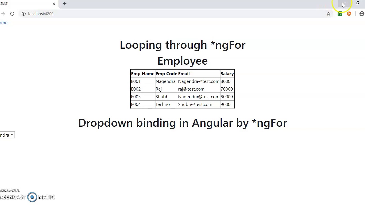 Dropdown binding in Angular Part 7