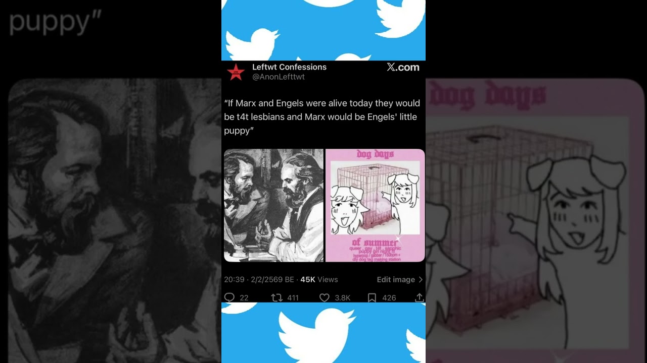 Marx And Engels Puppygirls, Twitter Post #twitter #tweet #puppygirl