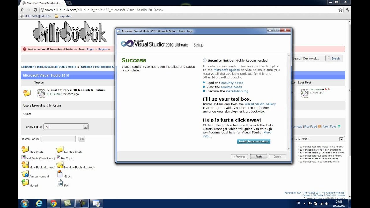 Visual Studio 2010 Ultimate Setup