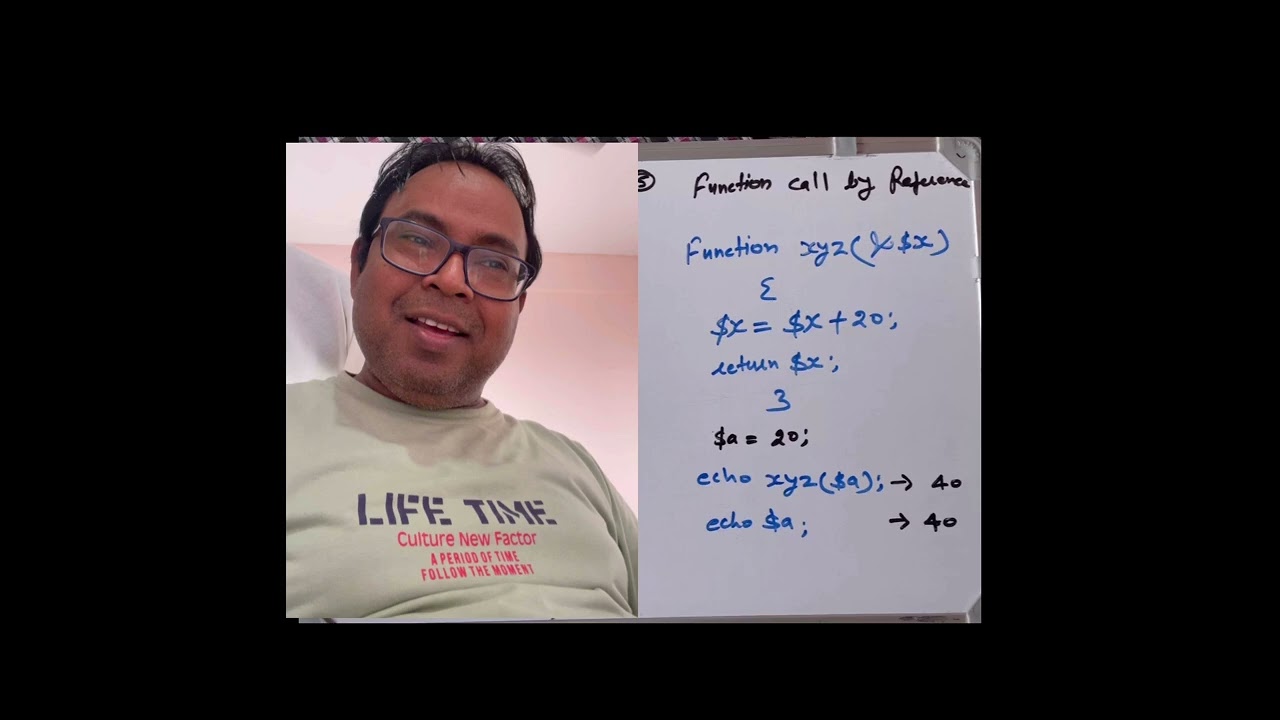 PHP Part19: Php function call by reference #php #function #reference #argument #code #program #love