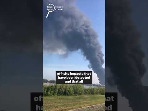 Garyville: Storage tank at Marathon Refinery on fire.