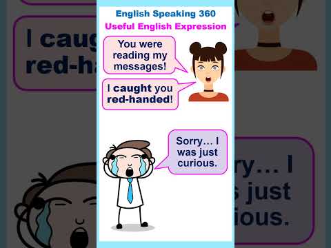 CAUGHT RED-HANDED English Expressions, Phrases, and Idioms Part 13 #shorts #usefulenglish