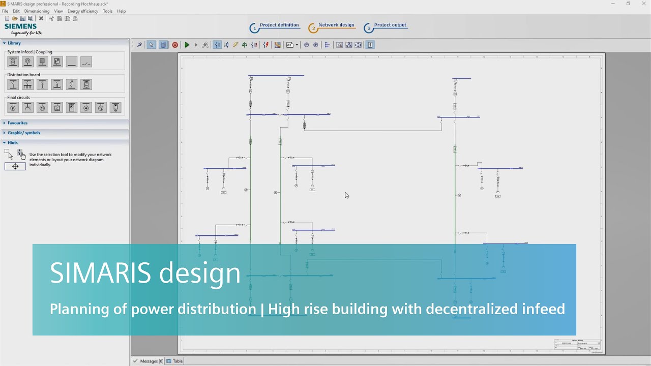 Planning a decentralized infeed with SIMARIS design