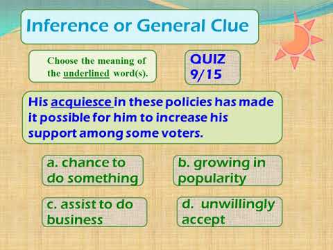 Inference or General Clue