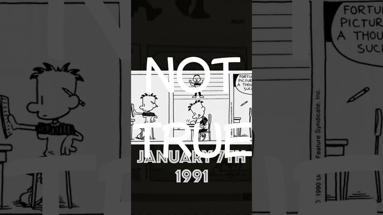 The REAL First Big Nate Comic Strip, NOT Actually The 7th
