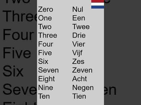 How to count to 10 in Dutch