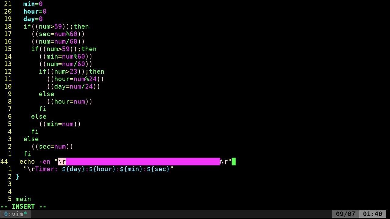Linux Shell Timer Stopwatch BASH Script Part 2
