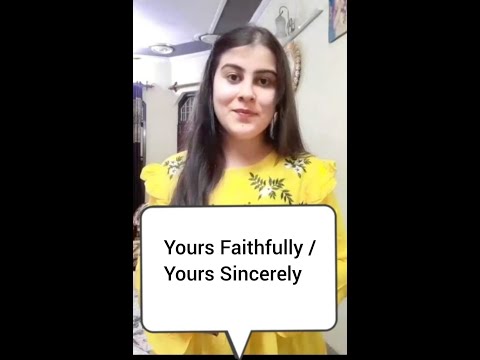 Yours faithfully / Sincerely?