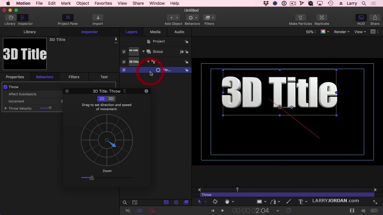 Apple Motion 5.4: Animate Text with Behaviors - Larry Jordan PowerUp Webinar #246