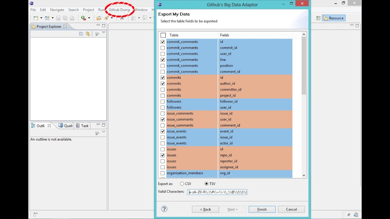 Github’s Big Data Adaptor: An Eclipse Plugin