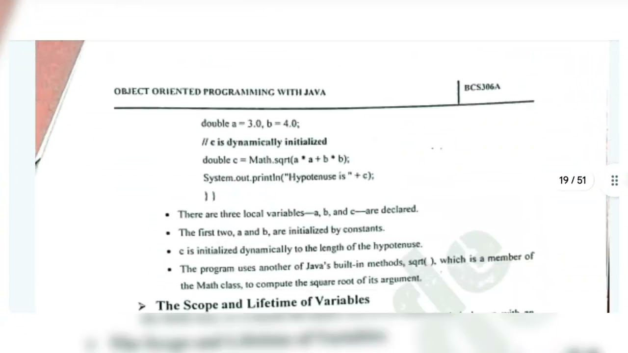 Bcs306a oops with java module 1 NOTES available in description