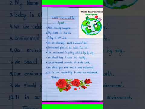 Speech On World Environment Day 2024/10 Lines Speech On World Environment Day/World Environment Day