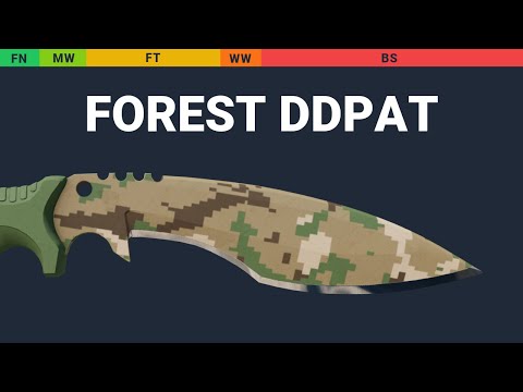 Kukri Knife Forest DDPAT - Skin Float And Wear Preview