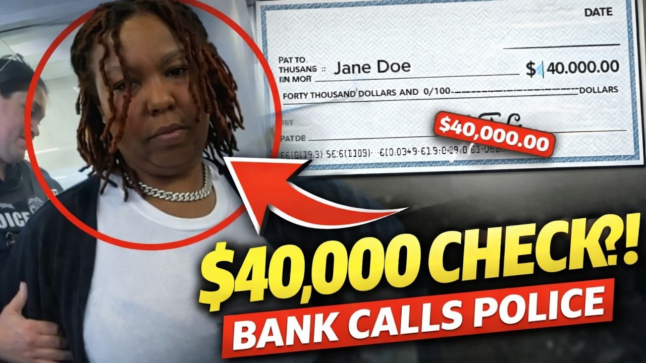 Woman Walks Into Bank With $40K Check… Police Arrive Minutes Later