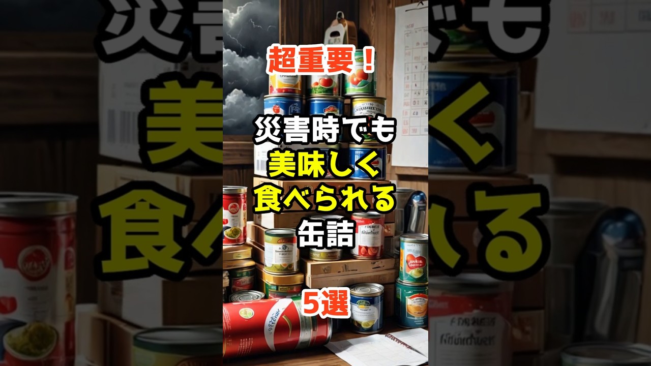 超重要！災害時でも美味しく食べられる缶詰5選 #防災 #缶詰 #防災グッズ #備蓄 #shorts