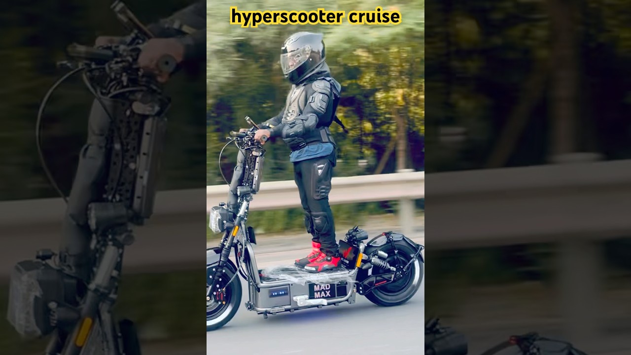 Hyperscooter cruising. 90 mph e-scooter