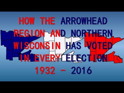 How the Arrowhead Region & North Wisconsin has voted in Every Presidential Election