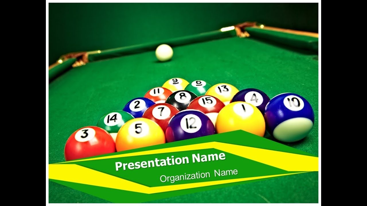 Billiard Table Game PowerPoint Template PPT | thetemplatewizard.com