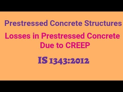 Loss in Prestress due to Creep | IS 1343:2012 JNTUH