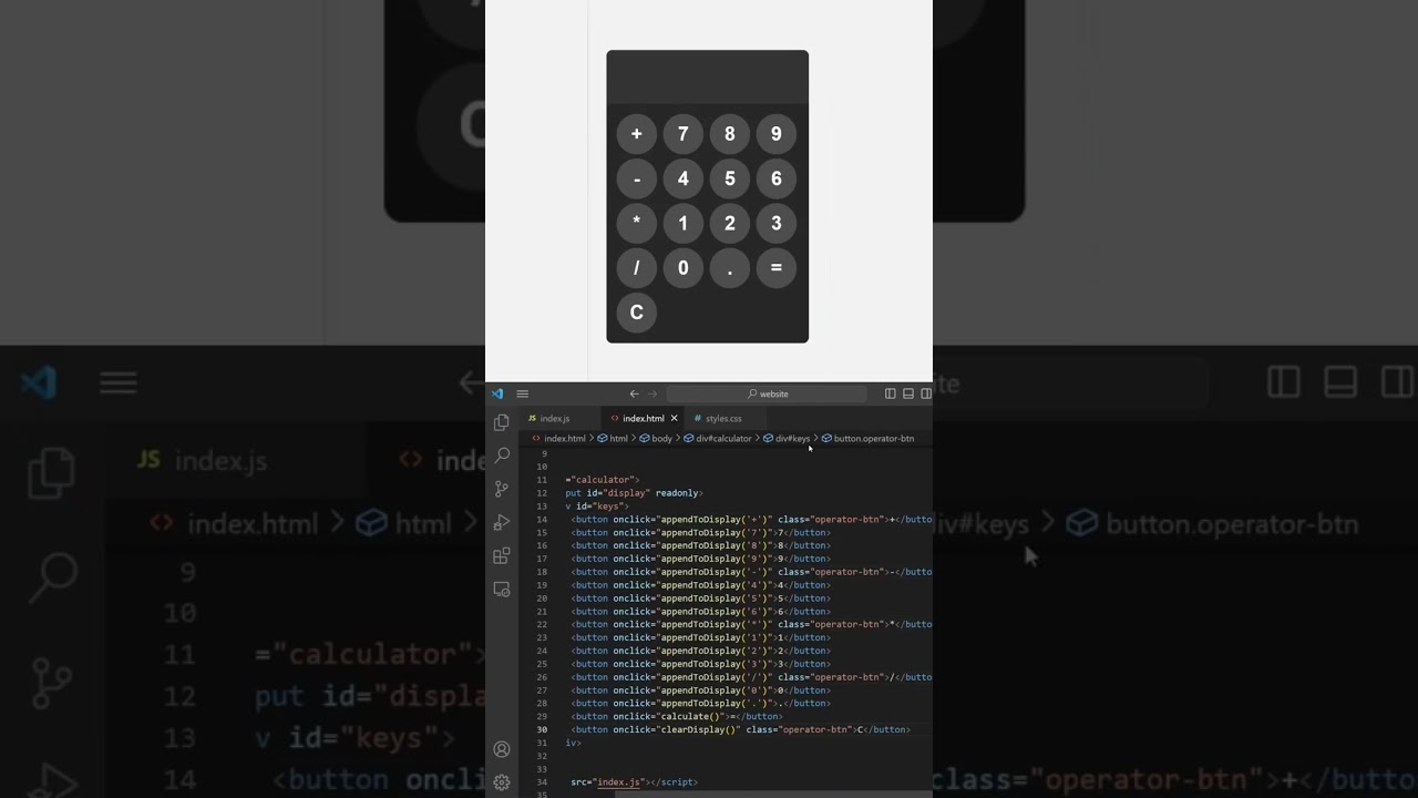 Build this JS calculator  || Simple style and easy to use