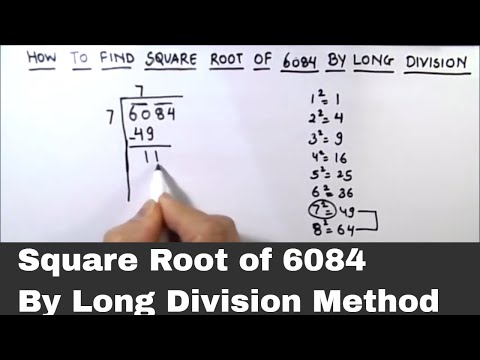 How to Find Square Root of 6084 by Long Division Method / 6084 Square Root / Square Root of 6084