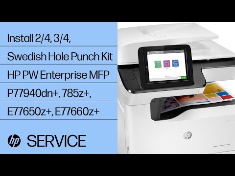 Install 2/4, 3/4, Swedish Hole Punch Kit | HP PW Enterprise MFP P77940dn+, 785z+, E77650z+, E77660z+