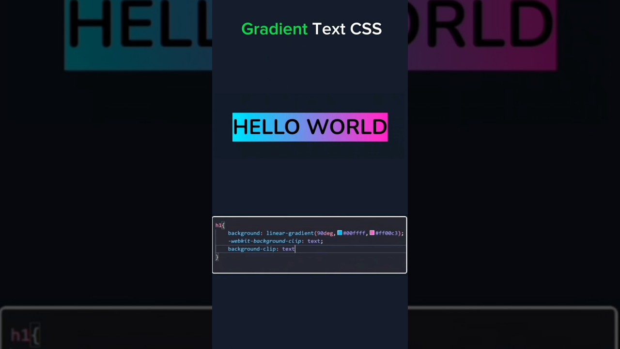 Gradient Text css #css #webdesign