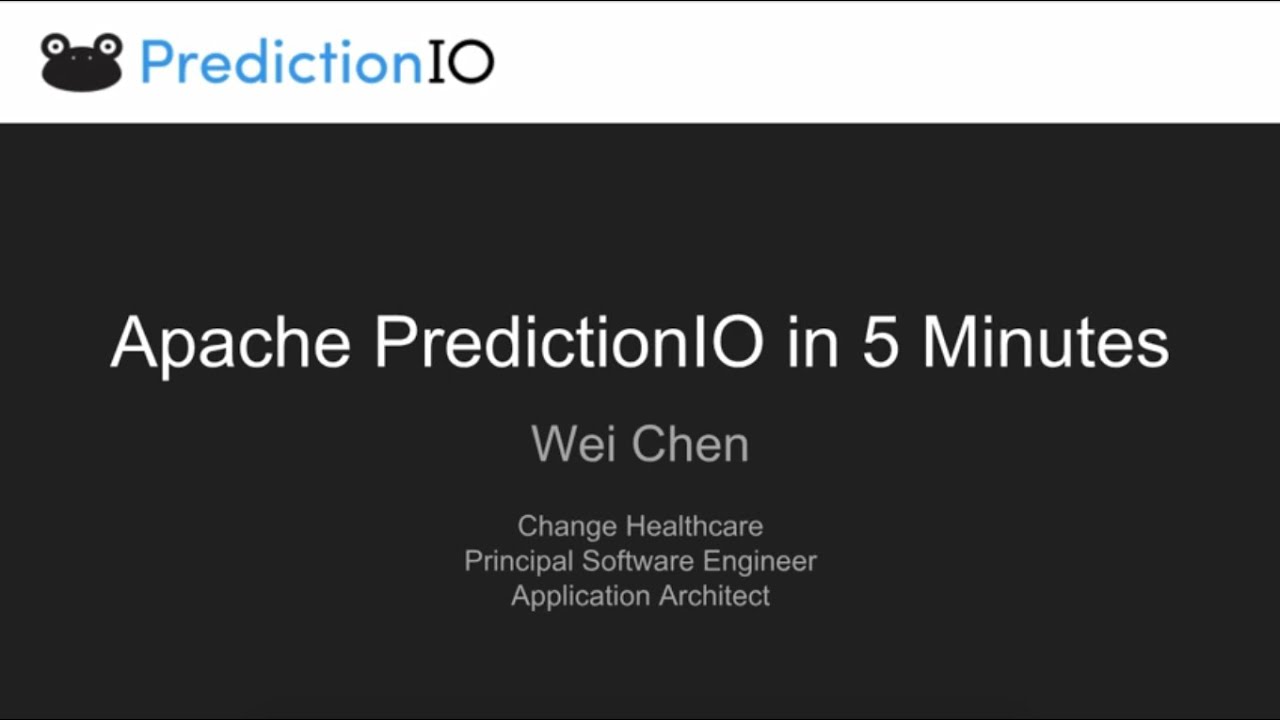 Apache PredictionIO in 5 minutes