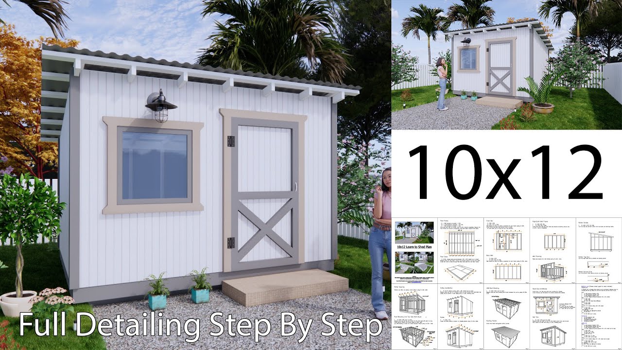 10x12 Shed Plans Full Detailing Step By Step