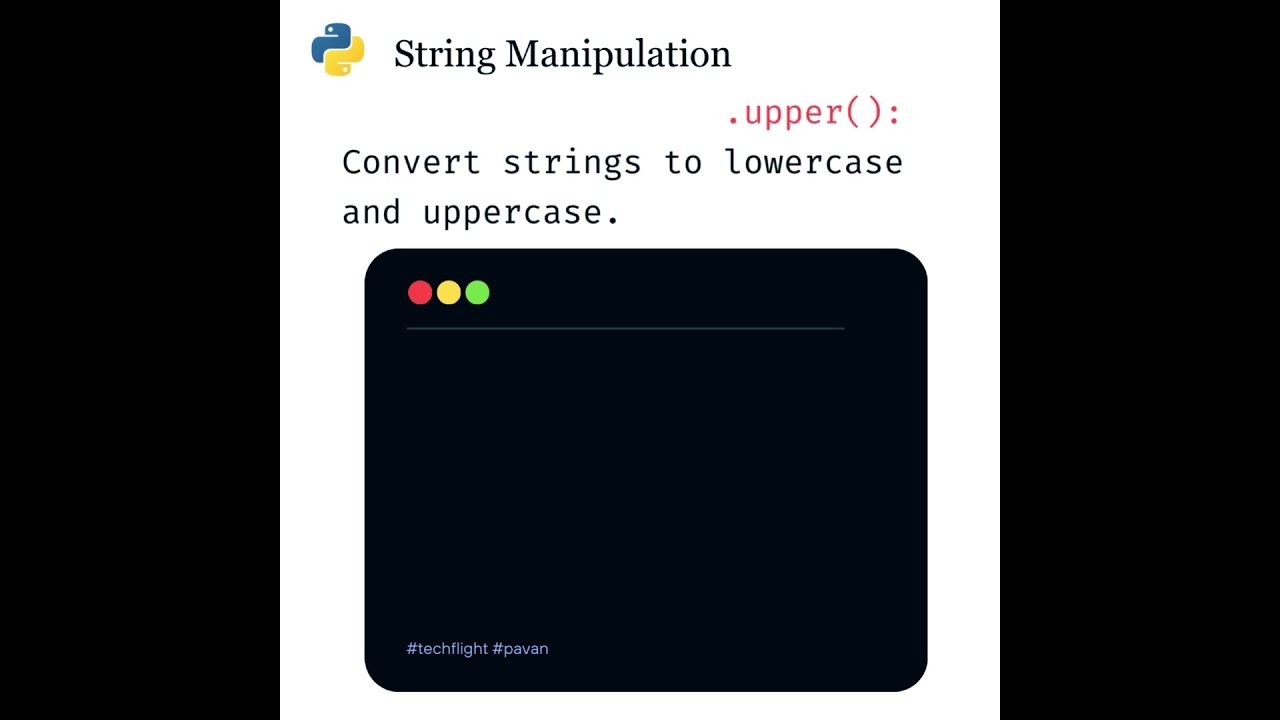 Python 💻 | String Manipulation | str.lower() and str.upper() #python #coder #programming