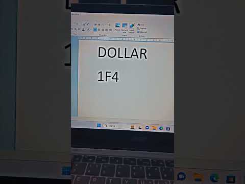 #wordpad #ms word sign of dollar