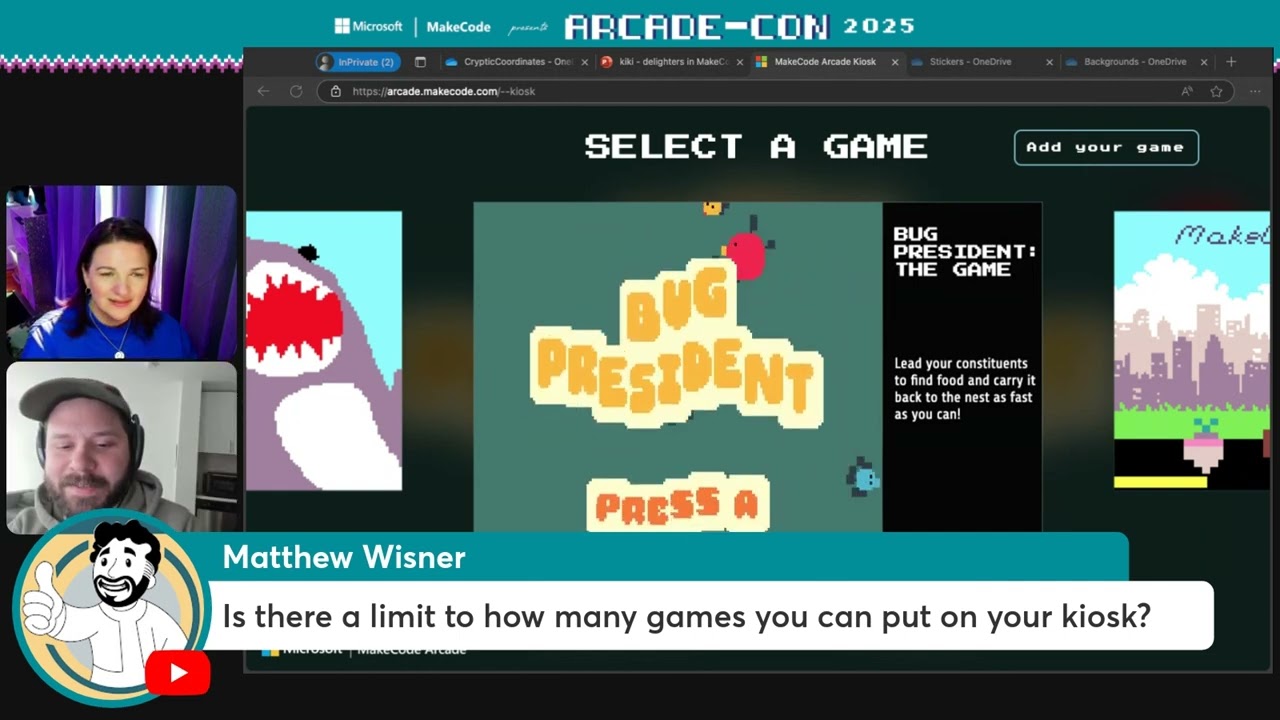 Delighters in MakeCode Arcade (Arcade-Con 2025)
