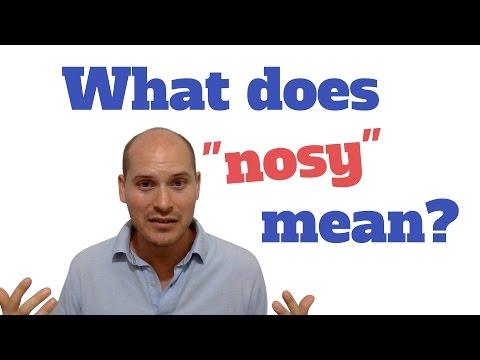 What Does "Nosy" Mean? - ESL Lesson