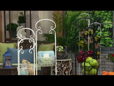 Indoor/Outdoor 6-Basket Wrought Iron Planter by Valerie on QVC