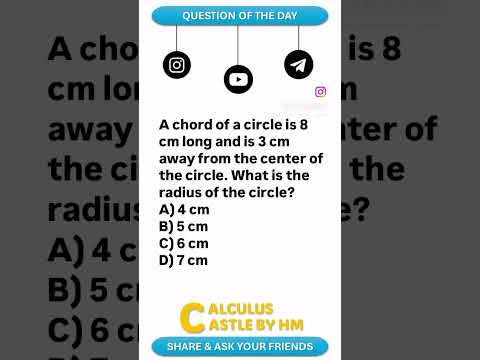 Circles, Chord-based problem #circles #chord #mathematics #mcqs