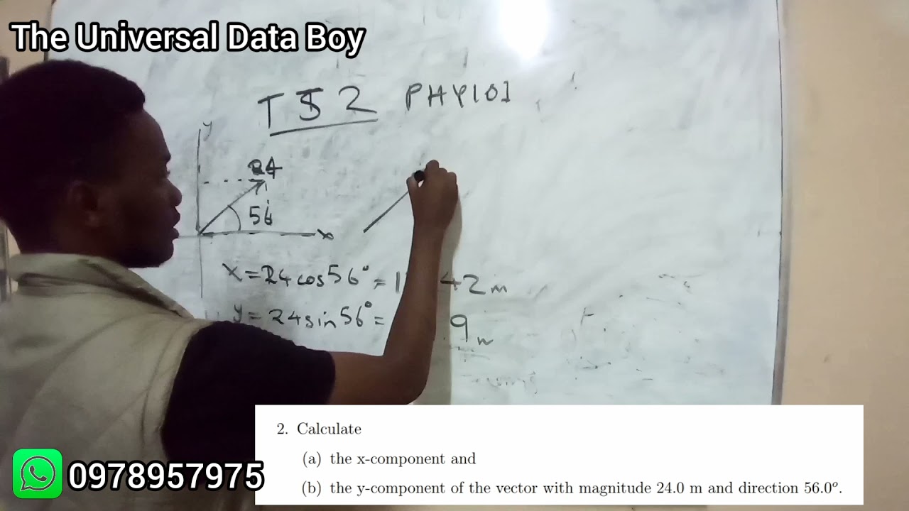 Vectors | practice problem | tutorial sheet 2 question 3 | Mulungushi University | Phy