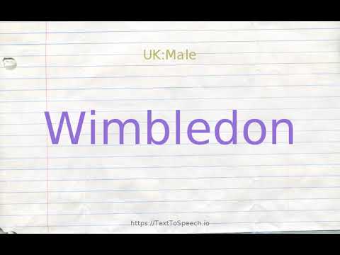 How to pronounce wimbledon