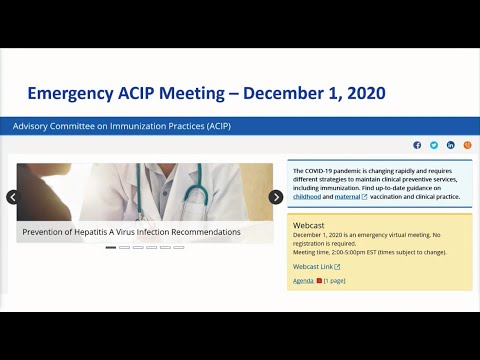 December 2020 ACIP Meeting - Welcome & COVID-19 vaccine