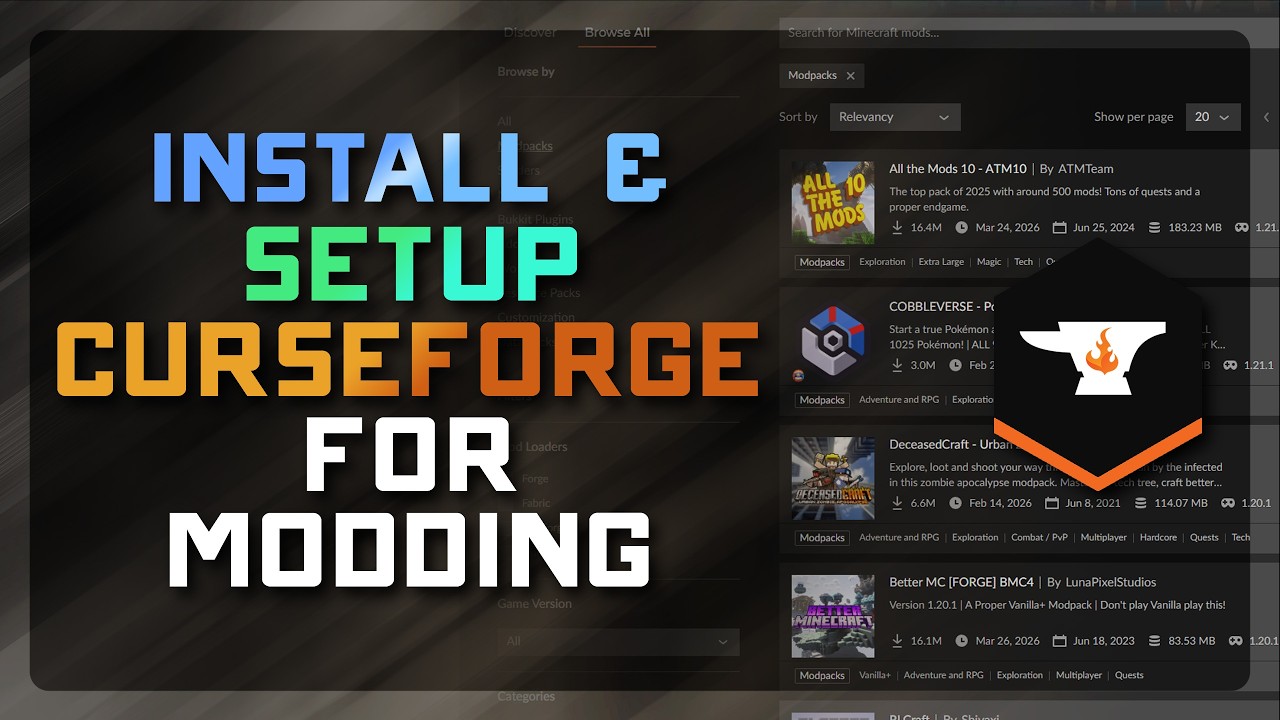 How to Use CurseForge to Install Mods & Create Modpacks (Minecraft Guide 2026 🚀) Setup & Install