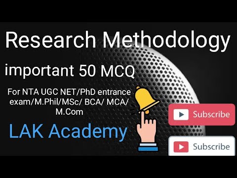 Research Methodology MCQ for NTA/PhD/M.Phil entrance exam